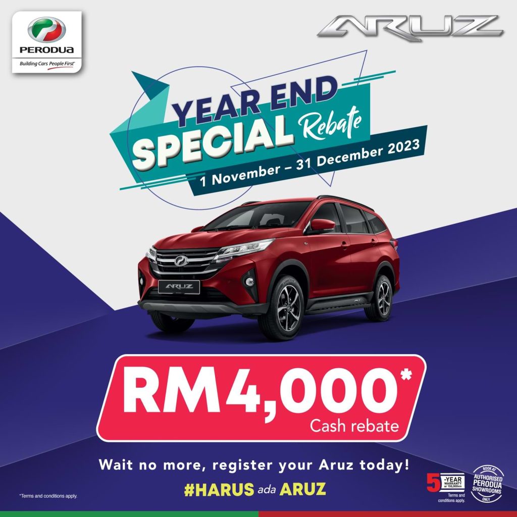 Perodua Special Rebate Aruz RM 4000 (November - Disember) - Kereta.Co